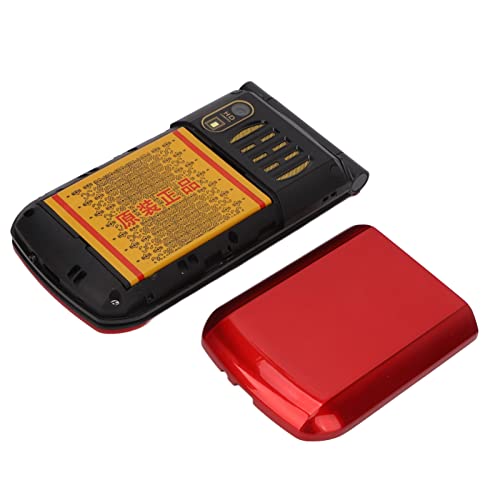 Unlocked Flip Phone, 100 to 240V for Daily Use (Red)