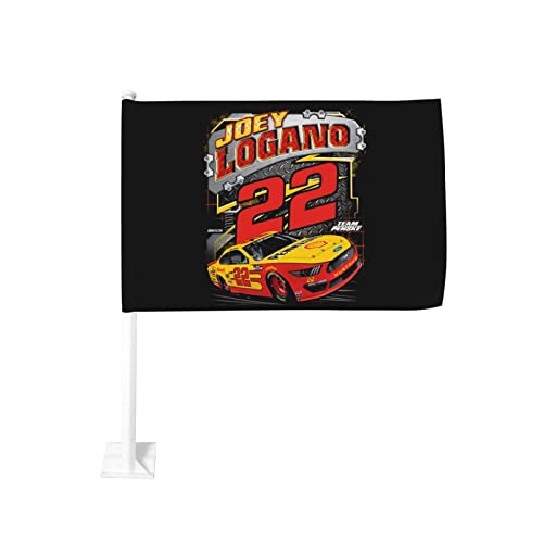 Joey Logano 22 Patriotic Car Flag Window Clip On Flag Model 12x18 In