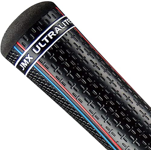 JumboMax JMX Ultralite X-Small Golf Grips, 25% Lighter, Black/RWB, Tri-Texture