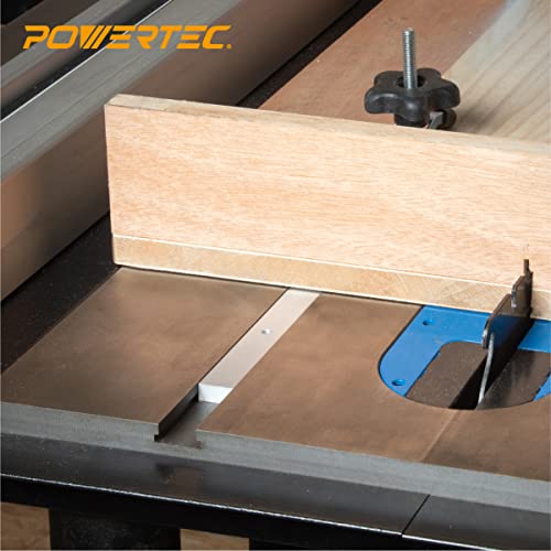 POWERTEC 71518-P2 18-Inch Miter Bar for any Standard 3/4" x 3/8" Miter Slot, Crosscut Sled for Table Saw, Router Table, Band Saw, 2PK