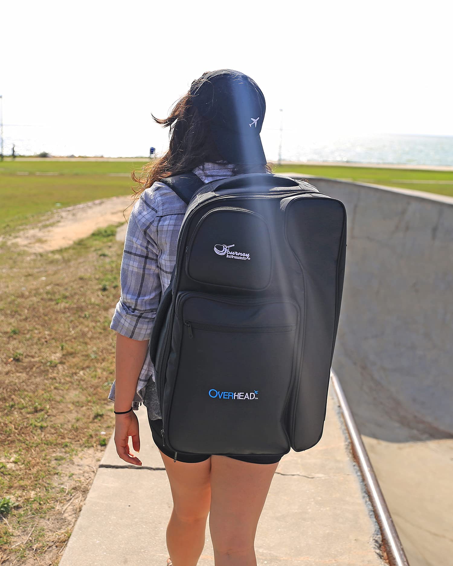 Journey Instruments Travel Guitar Gig Bag Backpack β BG003C Traveling Guitar Road Trip Premium Gig Bag β Premium 1680 Denier case HDPE foam padding Guitar Case β Fits All In One Guitar Case