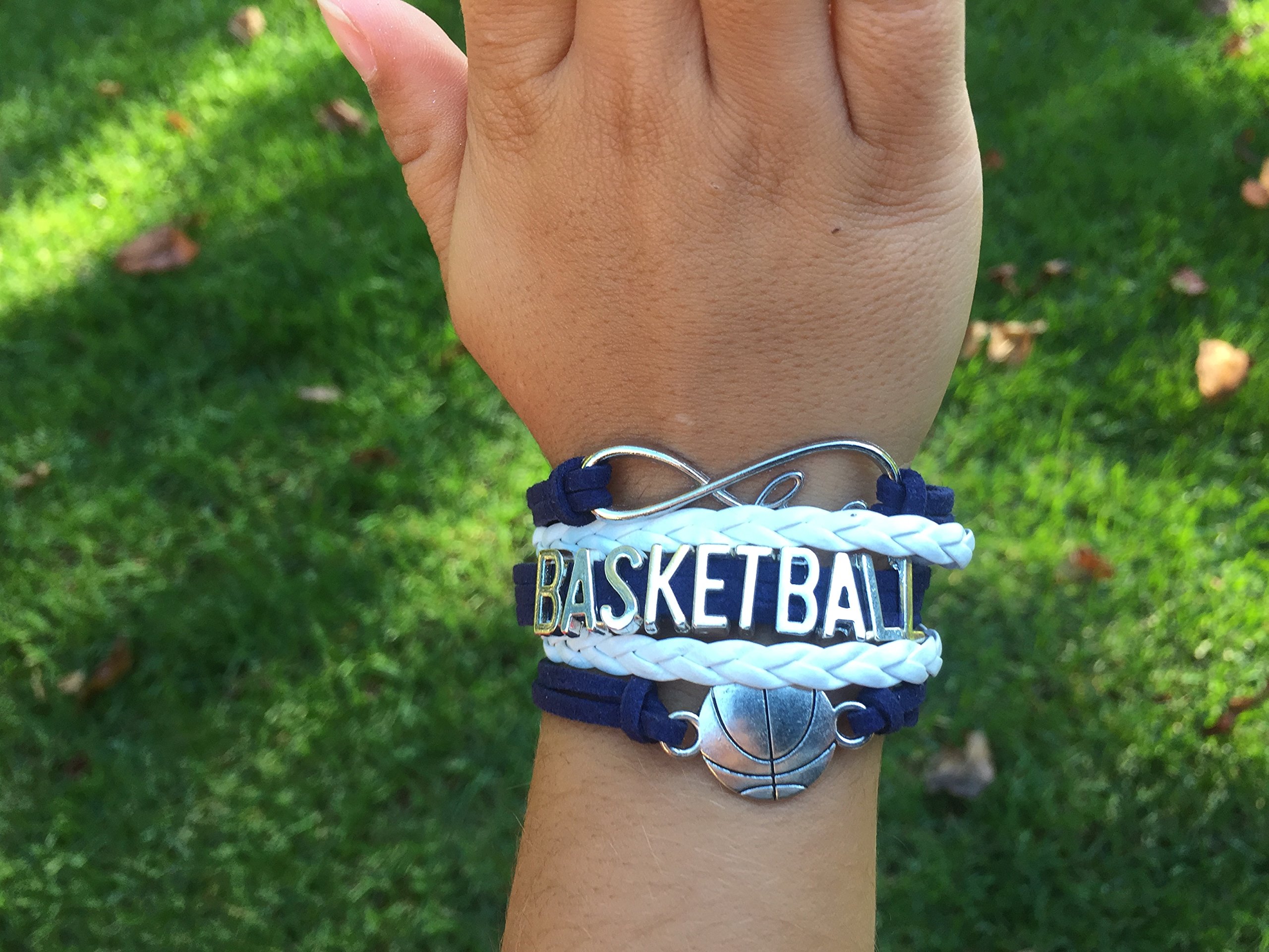 Infinity Collection Basketball Bracelet - Charm Bracelet- Basketball Jewelry - Basketball Gift