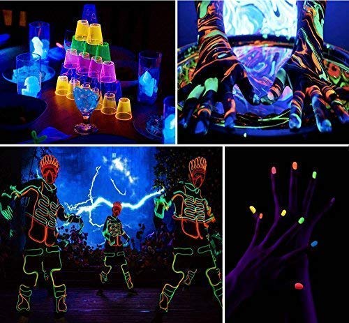 HouLight UV LED Black Light, High Power 20W LED Black Light Flood Light IP65-Waterproof (85V-265V AC) for Halloween, Blacklight Party, Neon Glow, Glow in The Dark, Birthdays, Blacklights, Curing