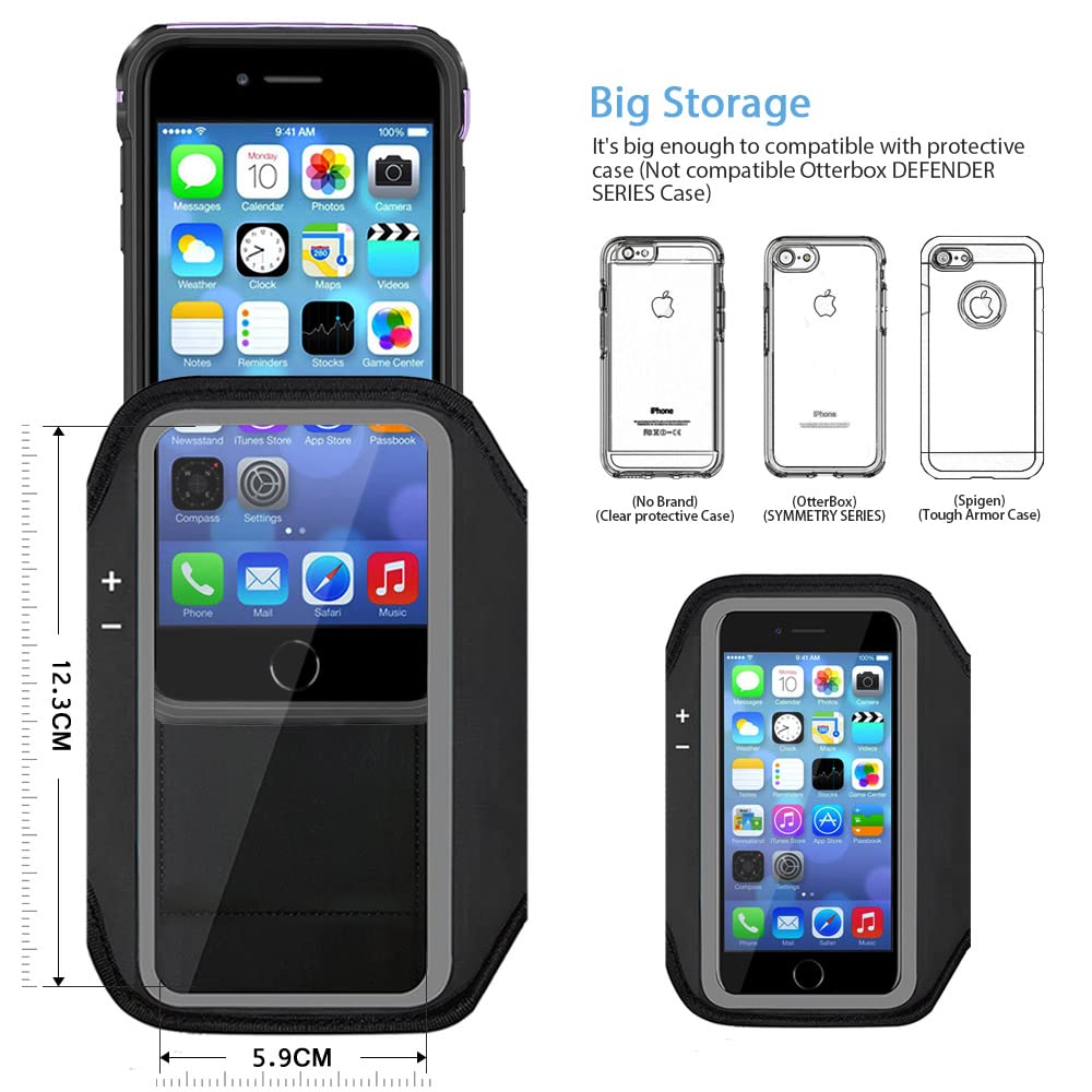 iPhone SE (2016) 5S 5 Armband, JEMACHE Gym Running Exercise Workout Sport Arm Band Case for iPhone 5 5S SE (4.0") with Card Holder (Black)