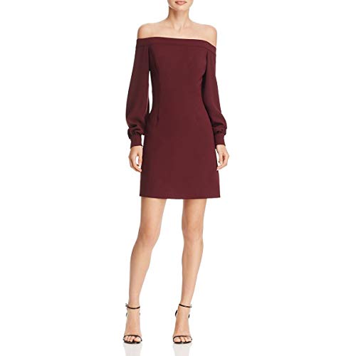 Jill Jill Stuart Women's Off The Shoulder Short Dress, Raisin, 2