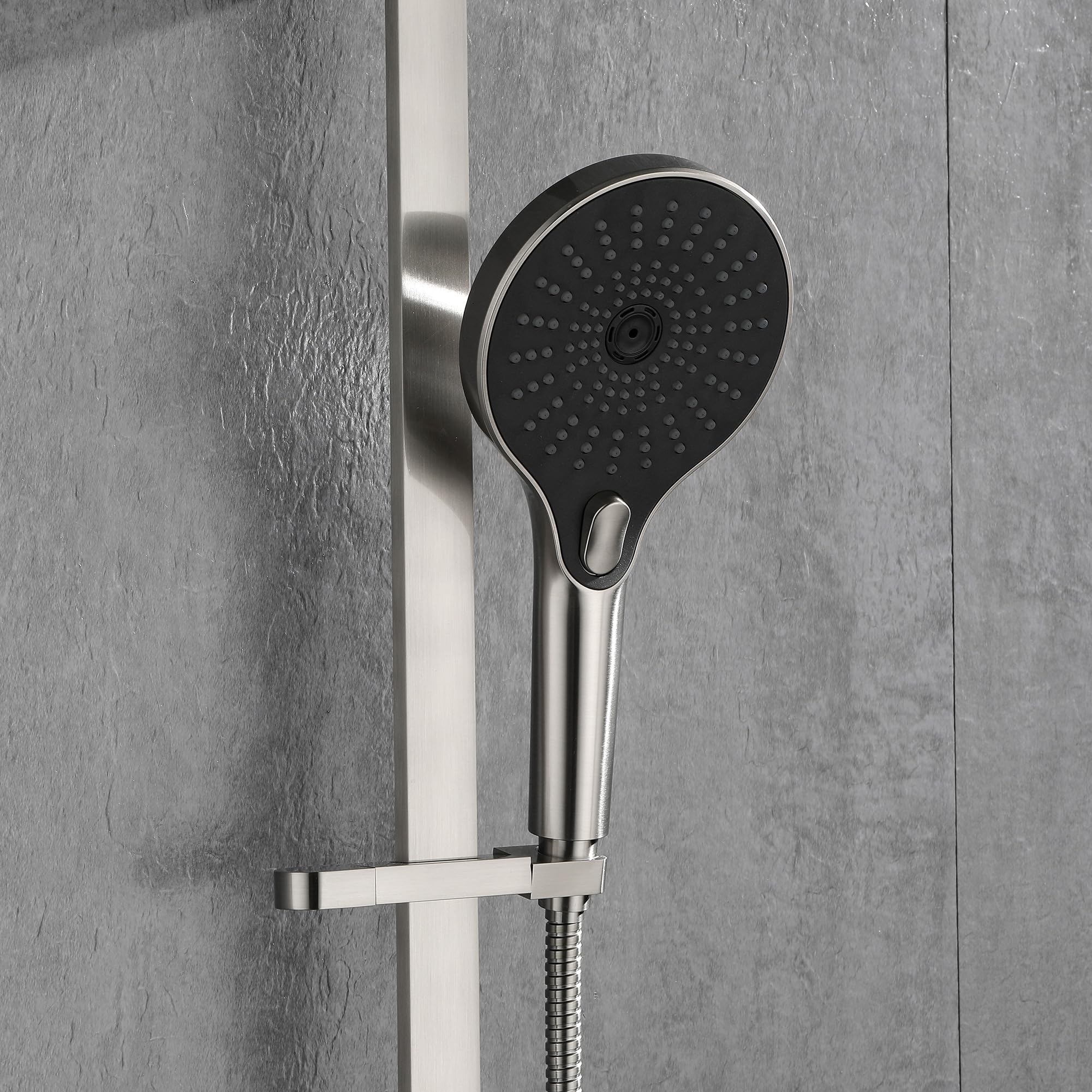 LETUZI Eco-Performance Handheld Shower with 28-Inch Slide Bar and 59-Inch Hose,Efficient and Water-saving, Suitable for Bathroom Kitchen
