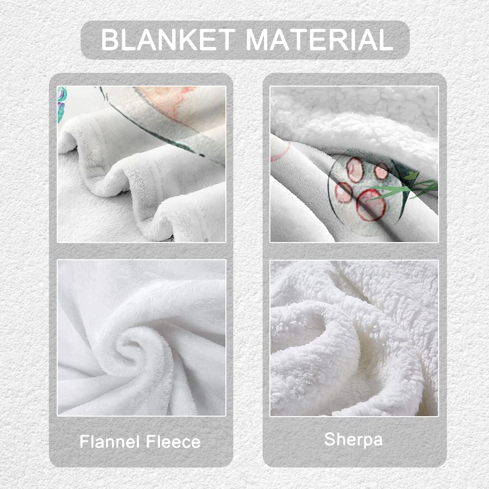 SANDJEST Personalized Baby Blanket Lovely Elephant Custom Name Fleece Throw Blanket Customized Gift for Baby New Mom Newborn Shower