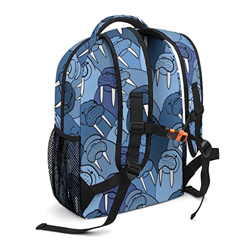 Walrus Backpack Bookbag Cute Funny Printed Graphic for Book Study Travel