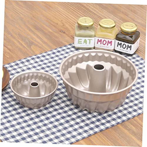 UPKOCH 2pcs cake mold baking dishes for oven round cake baking fluted cake pan nonstick fluted tube pan cookie cutters cupcake DIY Kitchen Gadget baking supplies biscuit Non-stick coating