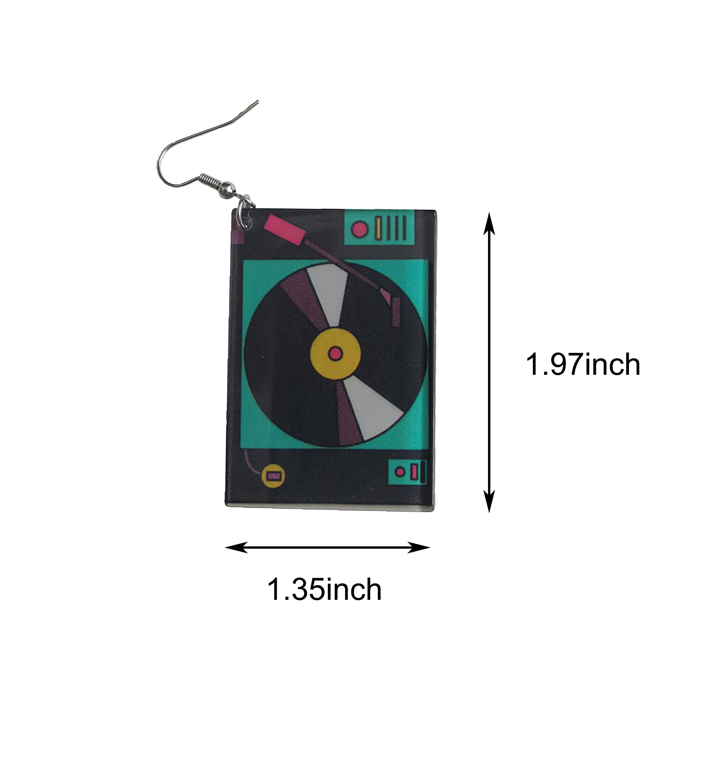MIAIULIA Vinyl Record Earrings 1950's/80's Retro Music Earrings DJ Earrings Jewelry (Disco Record)