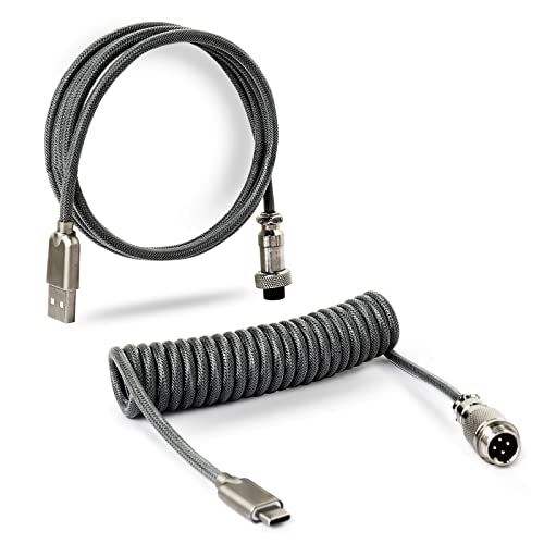 RK ROYAL KLUDGE Wired Gaming Keyboard Bundle with Coiled Keyboard Cable(Black)