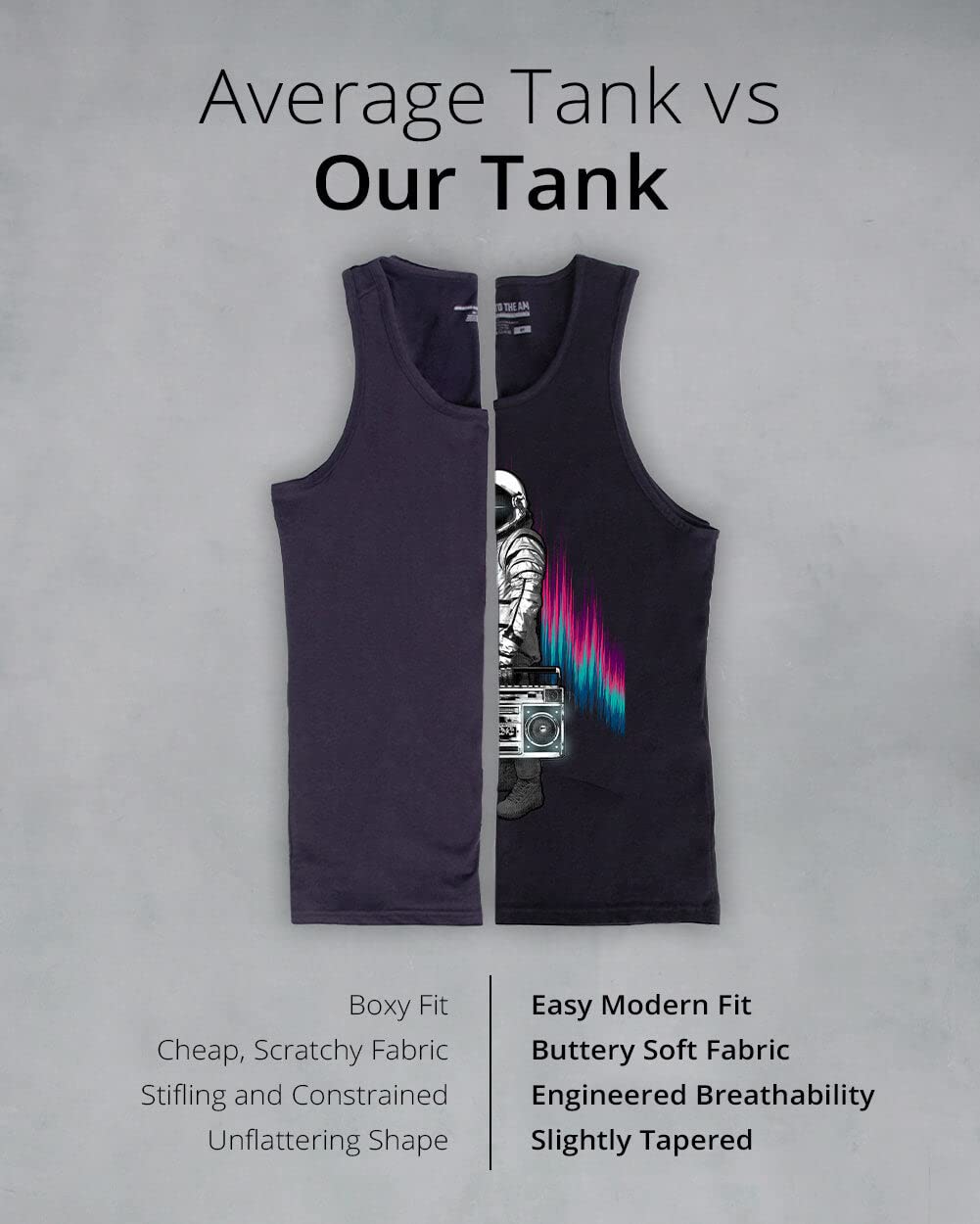INTO THE AM Final Rest Graphic Tank Tops for Men - Summer Beach Sleeveless Fashion Men's Tank Tops (Black, Large)