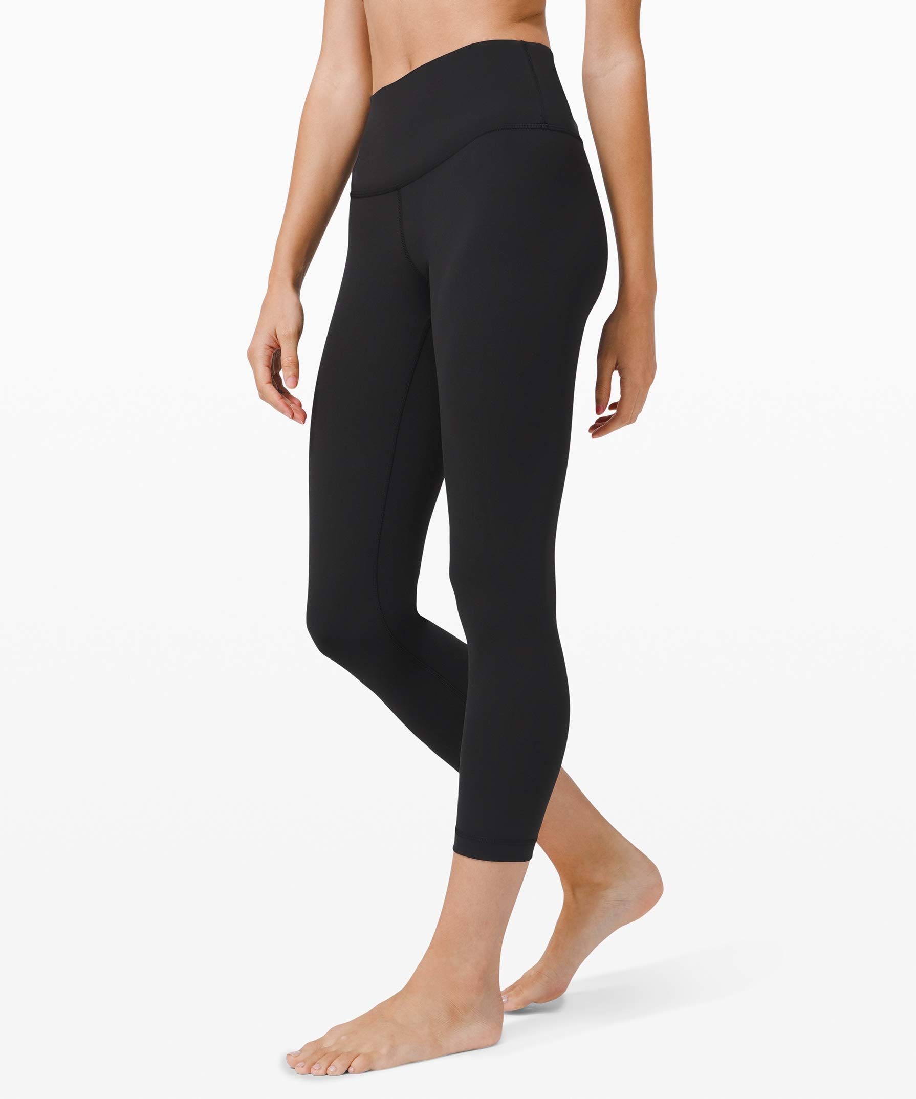Lululemon Athletica Wunder Under High Rise Crop 23 inches Yoga Pants (Black, 8)