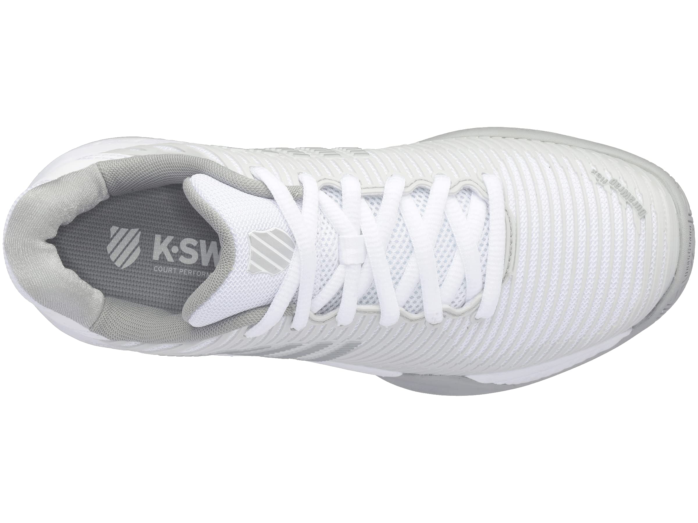 K-Swiss Women's Hypercourt Express 2 Tennis Shoe, Barely Blue/White/Highrise, 8.5 W