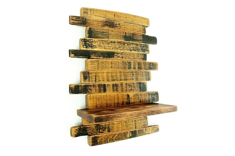 VOFMK Set of Two Whiskey Barrel Plant Shelving (Small Single x2)