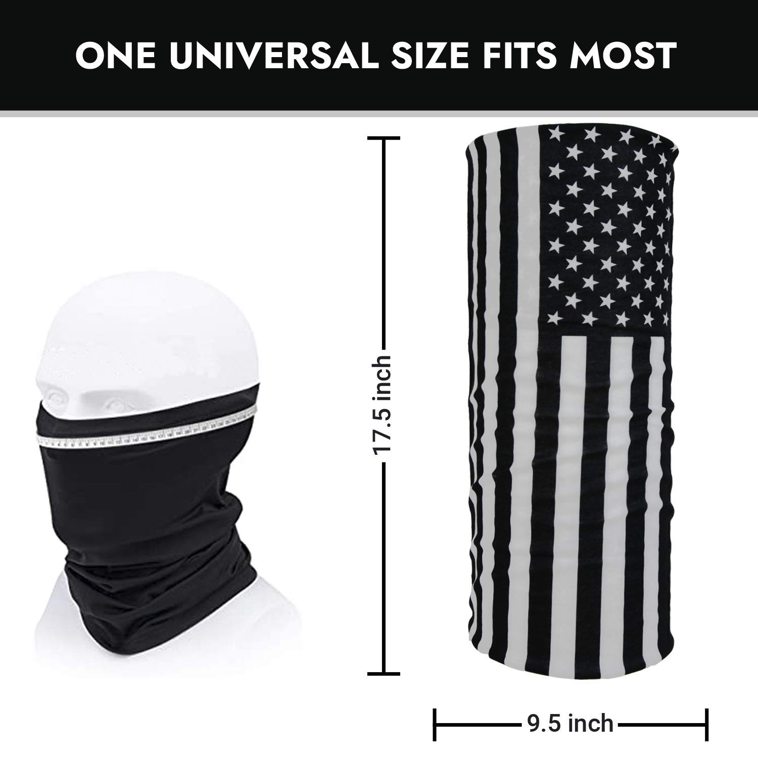 International Tie Maryland Flag Bandana – Face Mask, Soft & Breathable Material Multi-Functional Neck Gaiter, Balaclava, Sunmask or Headband