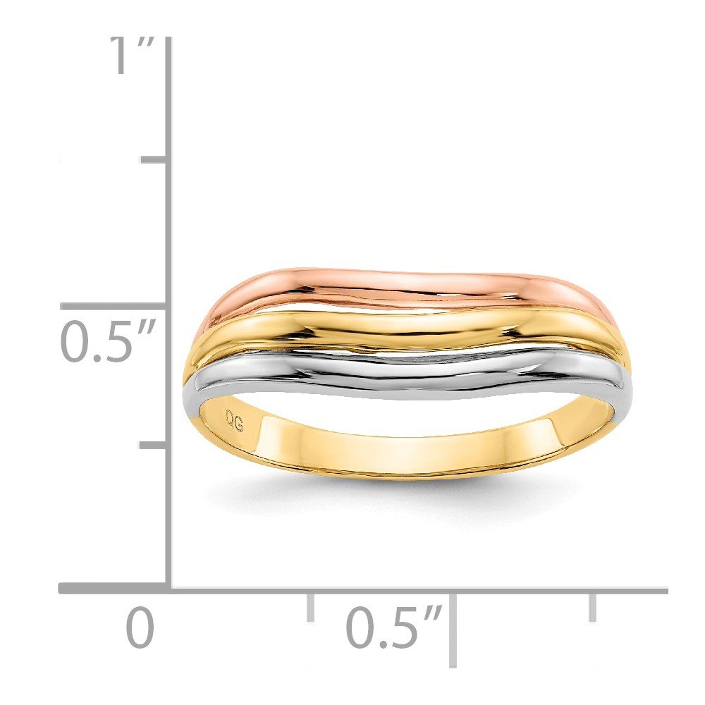 Jewels By Lux 14K Tri Color Gold Fancy Ring