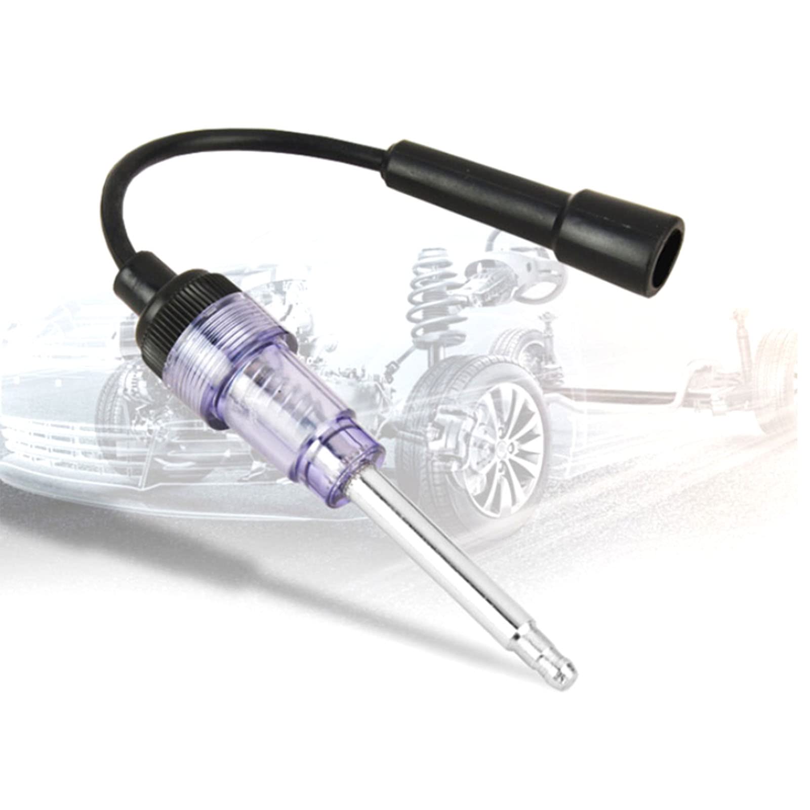 Patonu Small Inline Spark Plug Tester, Engine Ignition Tester, Armature Diagnostic Detector Tool, for Car, Motorcycles, Lawn Mowers, Small Motor Vehicles