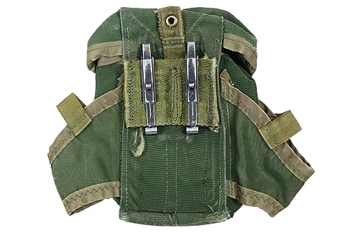 US Military Alice Ammo Pouch Ammunition OD Green (Olive Drab) 30 Round Magazine M16 Rifle Hand Grenade LC-1 Small Arms Case Pouch with Alice Clips LC1