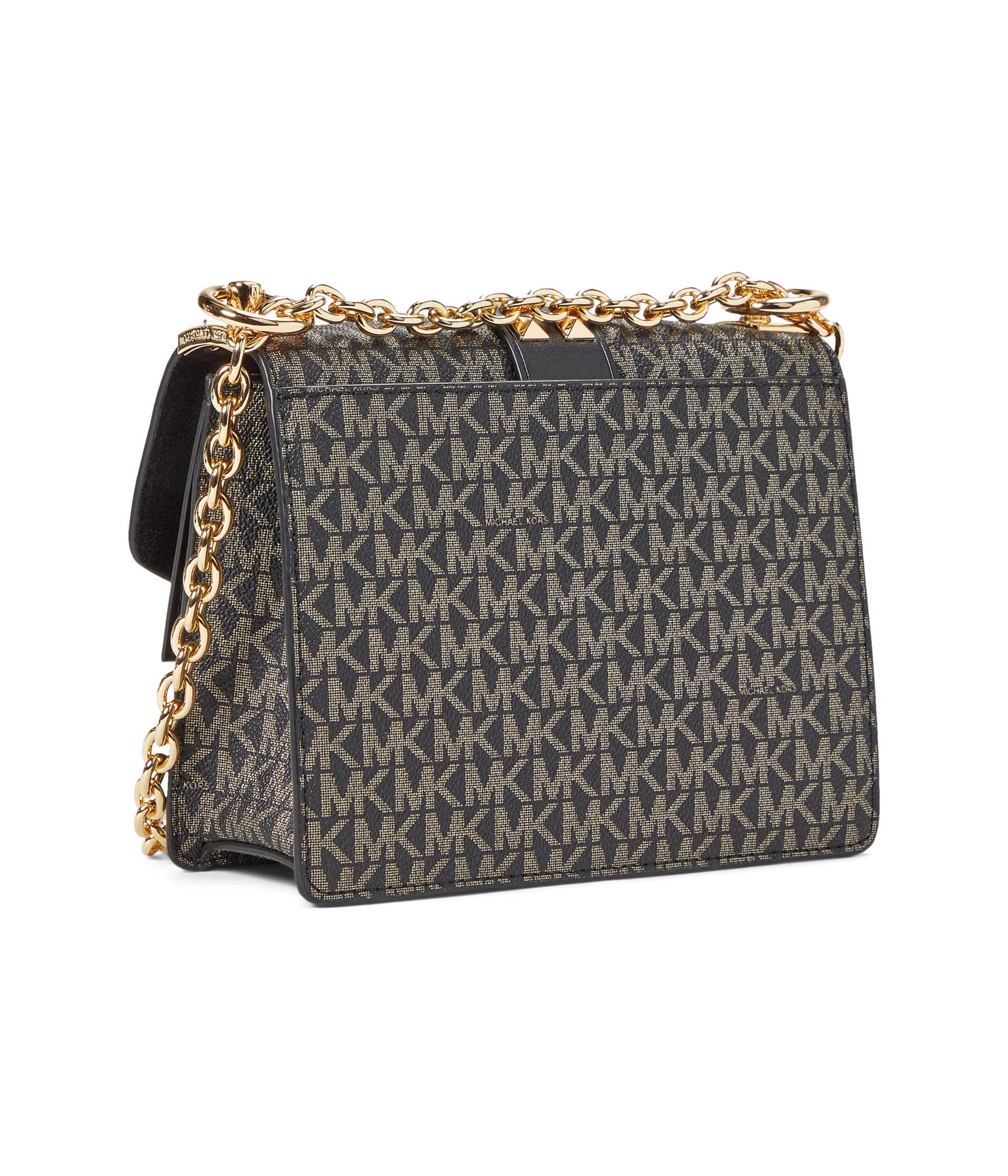 Michael Kors Greenwich Small Convertible Cross Body Black/Gold One Size