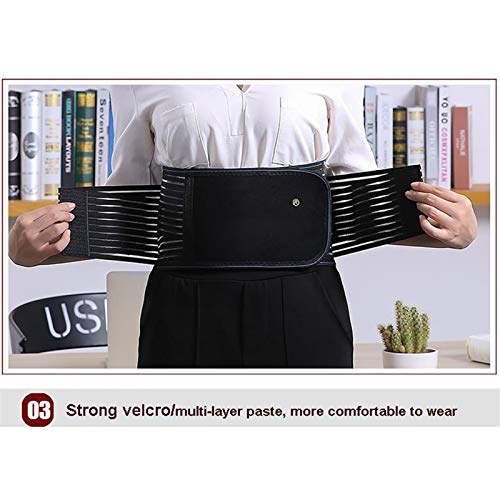 Lumbar Support Belt Lumbar Lower Back Brace and Support Belt Self-Heating Warm Back Support Belt for Pain Relief and Injury Prevention Back Braces for Lower Back Pain Relief (Size : XX-Large)