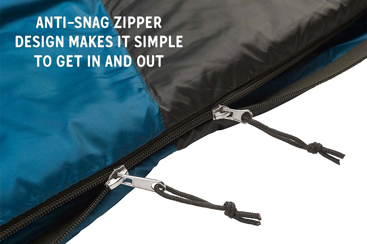 Kelty Galactic 30 Degree Down Sleeping Bag, Packed with Lightweight 550 Fill Down, Anti-snag Zipper, Cinch Cord & More for Men and Women, Regular