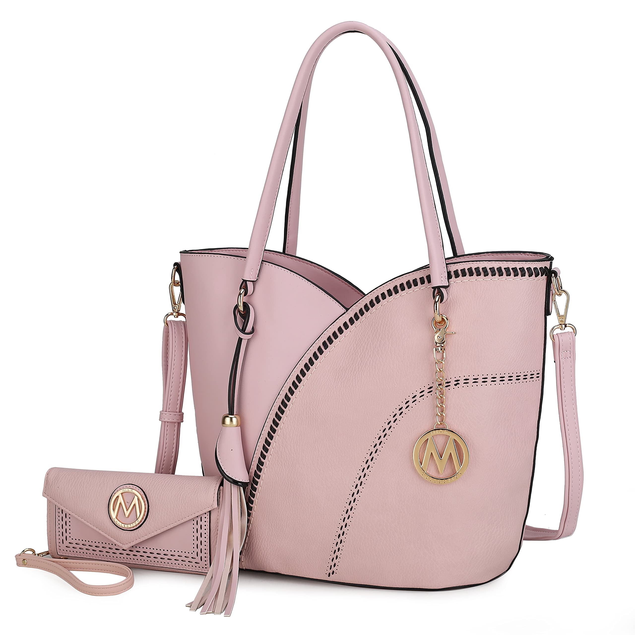 MKF Collection Tote Bag for Women,Vegan Leather Set Handbag Wallet Purse, Top-Handle Tote