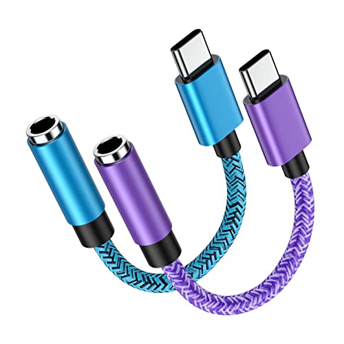 USB C to 3.5mm Aux Audio Adapter Dongle Cable Cord for Android Samsung Galaxy S23 S22 Ultra A23 A14 A53 A13 A03S A54 A34 S21 S20 S10, Pixel 7 6 Pro 6a, USB Type C Female Android Headphone Jack Adapter