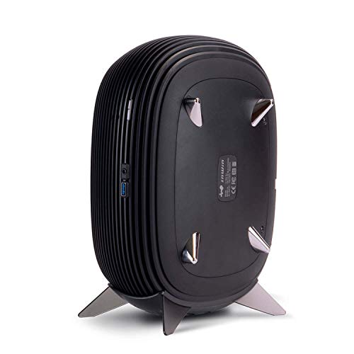 IN WIN B1 Mini-ITX Tower Case - 200W 80 Plus Gold Power Supply Included - Tempered Glass Top Panel - 80mm Side Fan (IW-CS-B1BLK-PS200W)