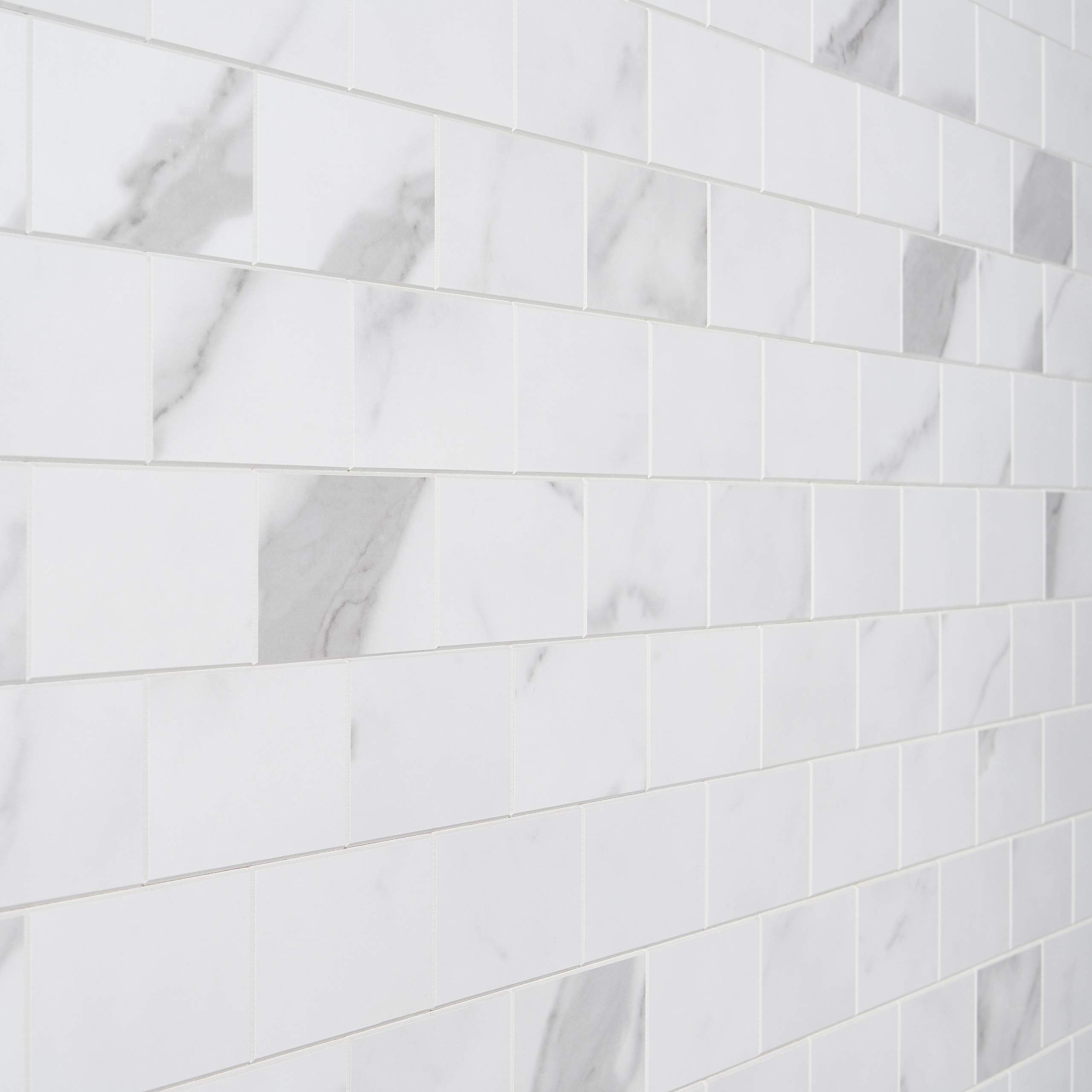 Luxe Core Subway Calacatta 11.81 in. x 11.81 in. SPC Peel and Stick Kitchen, Bathroom, Backsplash Tile (0.96 Sq. Ft. / Sheet)
