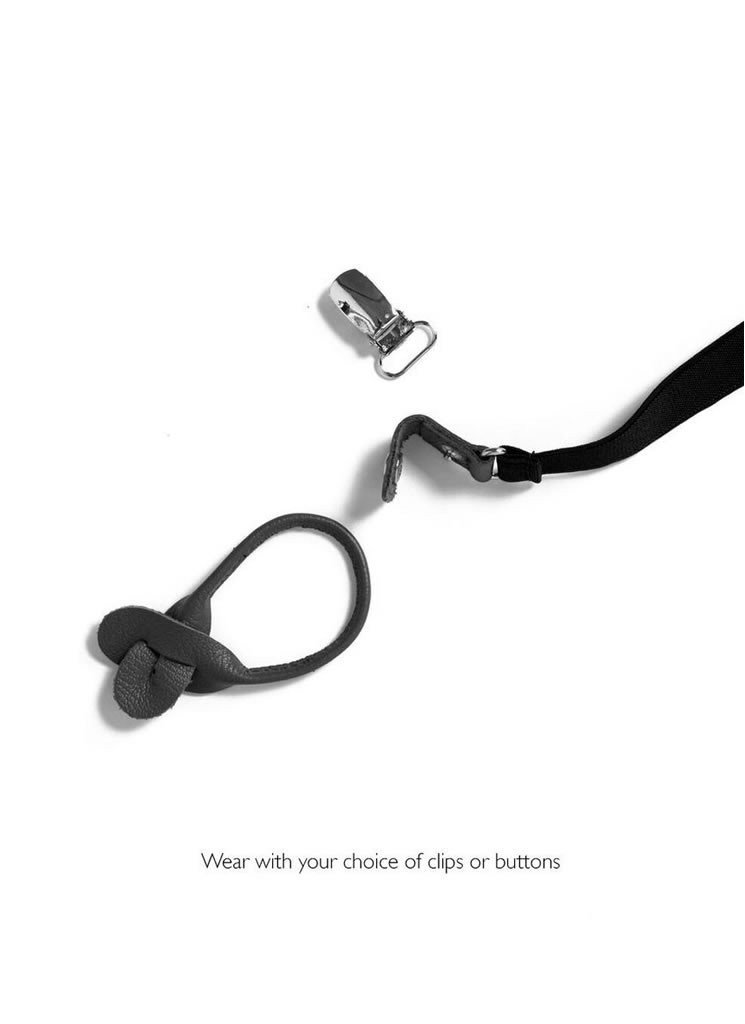 JJ Suspenders Thin Y Suspenders For Men with Elastic Strap & Dual Clips