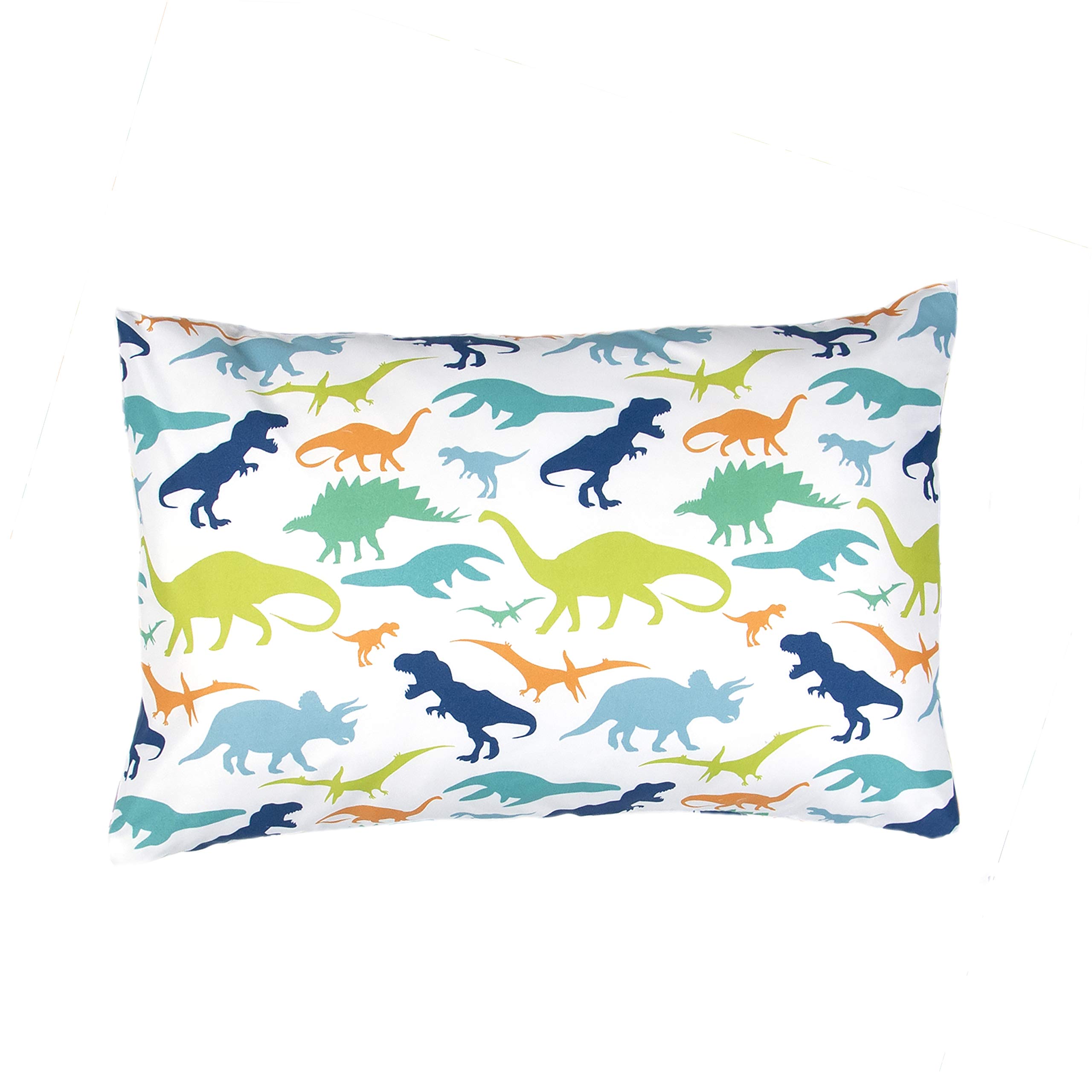 Kids Rule 4-Piece Dinosaurs Sheet Set | 1 Full Flat Sheet, 1 Full Fitted Sheet & 2 Queen Pillowcases | 100% Softly Brushed Microfiber Polyester | Soft, Smooth & Durable | Ideal for Kids | Multicolored
