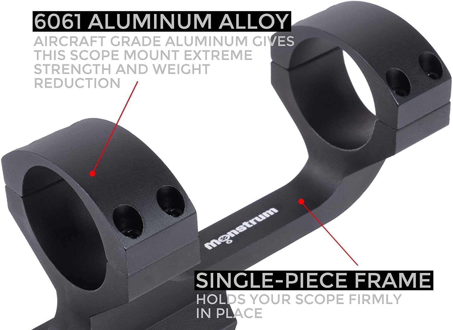 Monstrum G2 1-6x24 FFP Rifle Scope | Moonstrum Offset Scope Mount with Integrated Level Bubble | Bundle