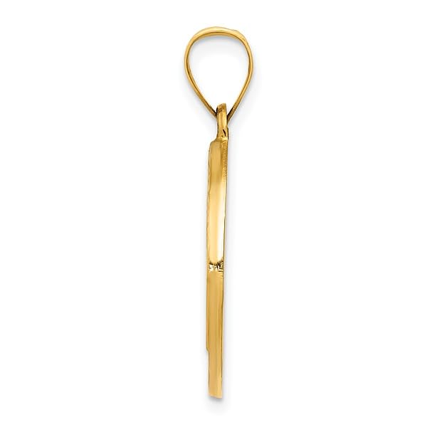 IceCarats 14K Yellow Gold Saint Benedict Medal Necklace Charm Pendant 27.4mm x 19mm Only