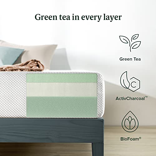 Zinus 10 Inch Green Tea Fresca Memory Foam Mattress/CertiPUR-US Certified/Bed-in-a-Box/Pressure Relieving/Made in USA, Full