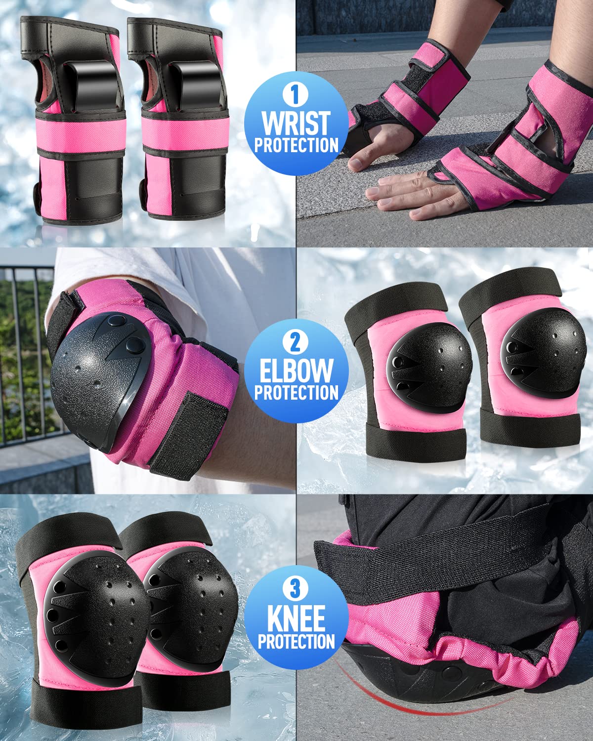 IPSXP Knee Pads Set, Protective Gear for Adult with Knee