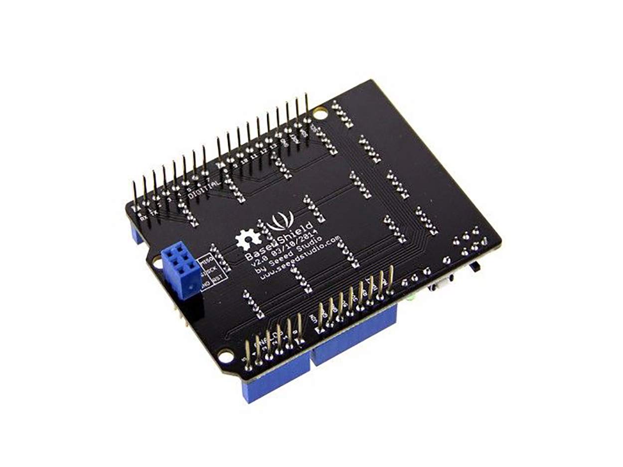 Iunius Seeed Studio Base Shield V2 with 16 Grove Connectors Analog Digital UART I2C for Sensors and LEDs Onboard Power Toggle Switch