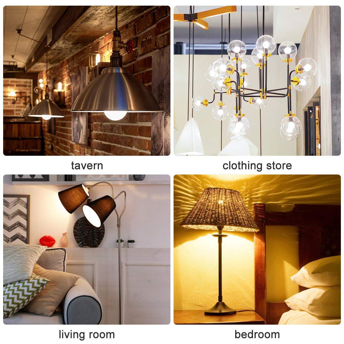 LED Light Bulbs 75 Watt Equivalent, 800 Lumen A19 LED Lightbulbs, 9W LED Energy Saving Lamp, 5000K Daylight White, E26 Medium Base, Non-Dimmable, 4 Pack