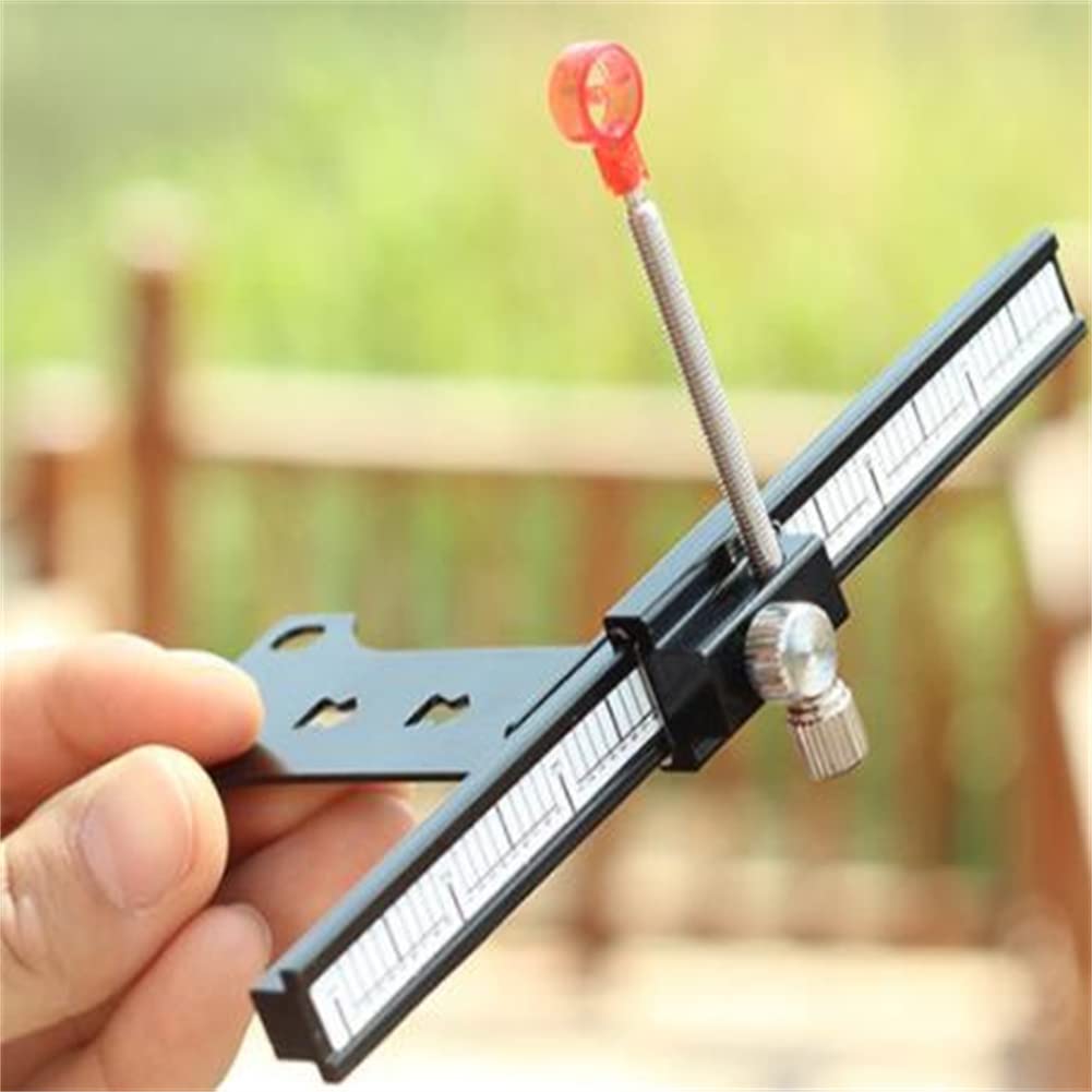 LIZHOUMIL Archery Recurve Bow Target Sight, T Shape Adjustable with Ring Pin with Dot Detachable, Portable Sights with Clear Scale for Takedown Competition Practice Range As Shown