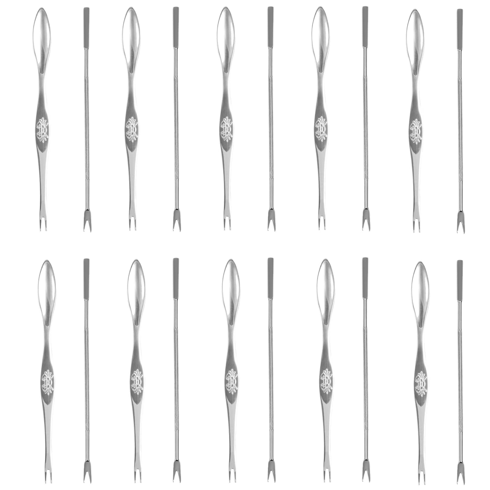 Seafood Forks, walnut fork, 20 Pieces Stainless Steel Seafood Tools Seafood Forks Crab Forks Fruit Forks Seafood Picks, Silver