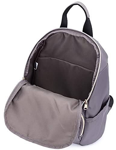 Kah&Kee Backpack Purse for Women Medium Size With Multi-Pocket Nylon Water-Resistant (Grey)