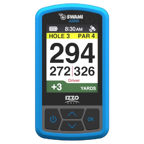 Izzo Swami 6000 Handheld Golf GPS Water-Resistant Color Display with 38,000 Course Maps & Scorekeeper