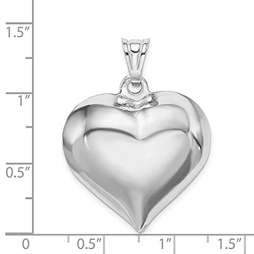 IceCarats 925 Sterling Silver Heart Necklace Love Pendant Charm 35mm x 28mm Only