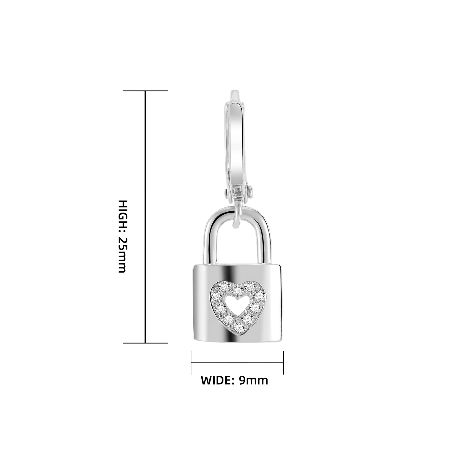 Lock Earrings,Cute Shiny Silve Dangle Earrings for Women,Hyperallergic Small Lock Earrings Dangle,Minimalist Lock Drop Earrings Ma réponse