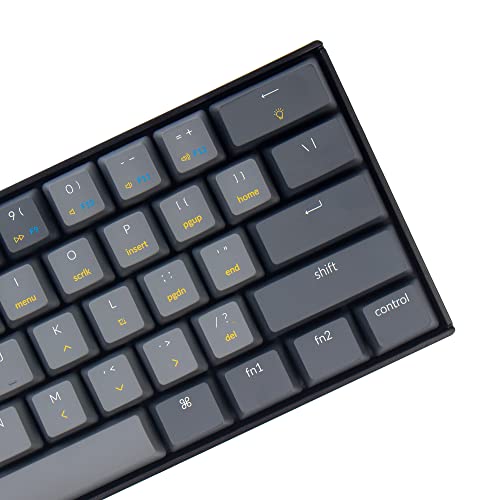 Keychron K12 60% Layout Hot-swappable Bluetooth Wireless/Wired Mechanical Keyboard with Optical Red Switch, Compact 61 Keys White LED Backlit Keyboard Compatible with Mac Windows