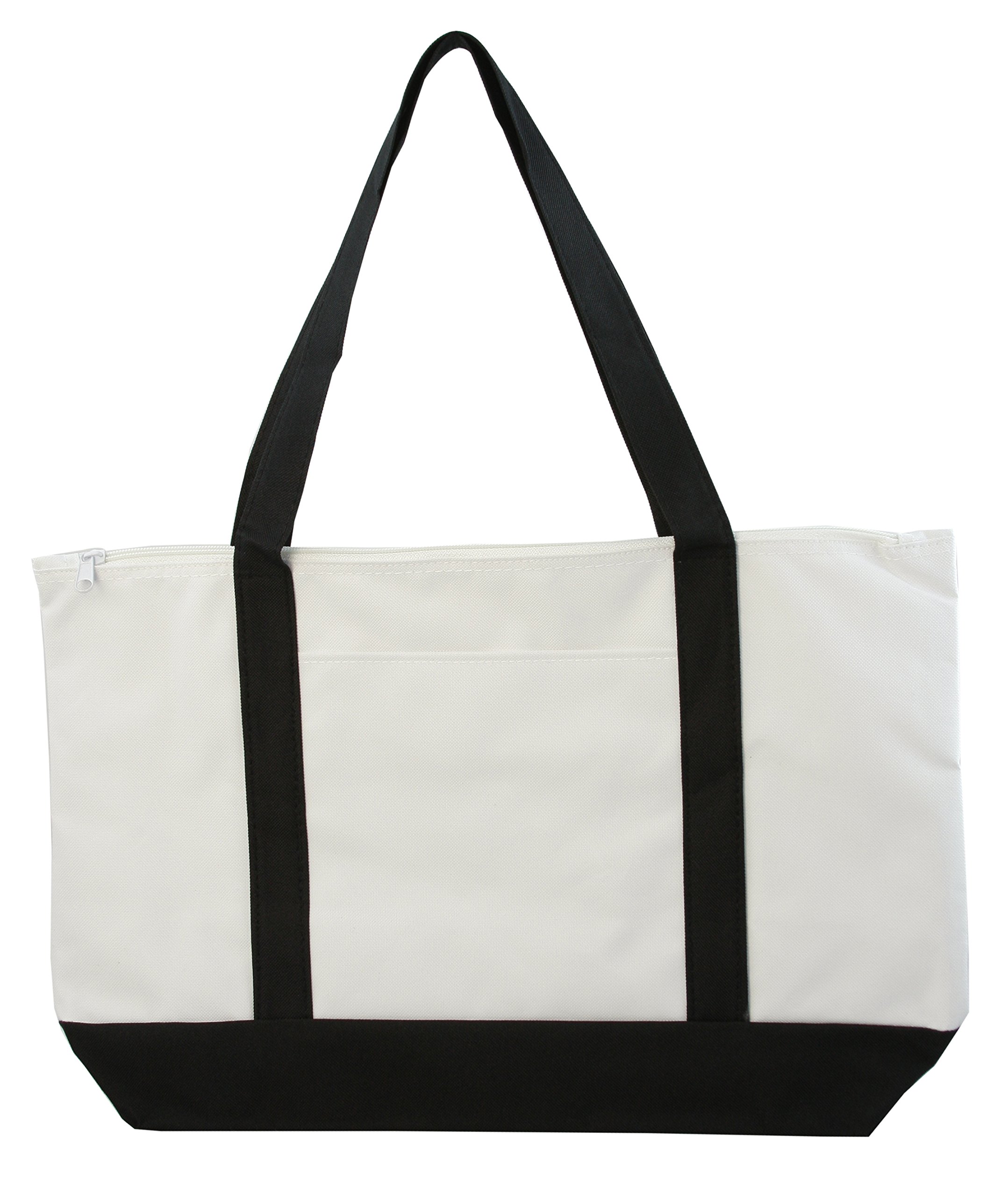 Large Daily Poly Zippered Tote Bag