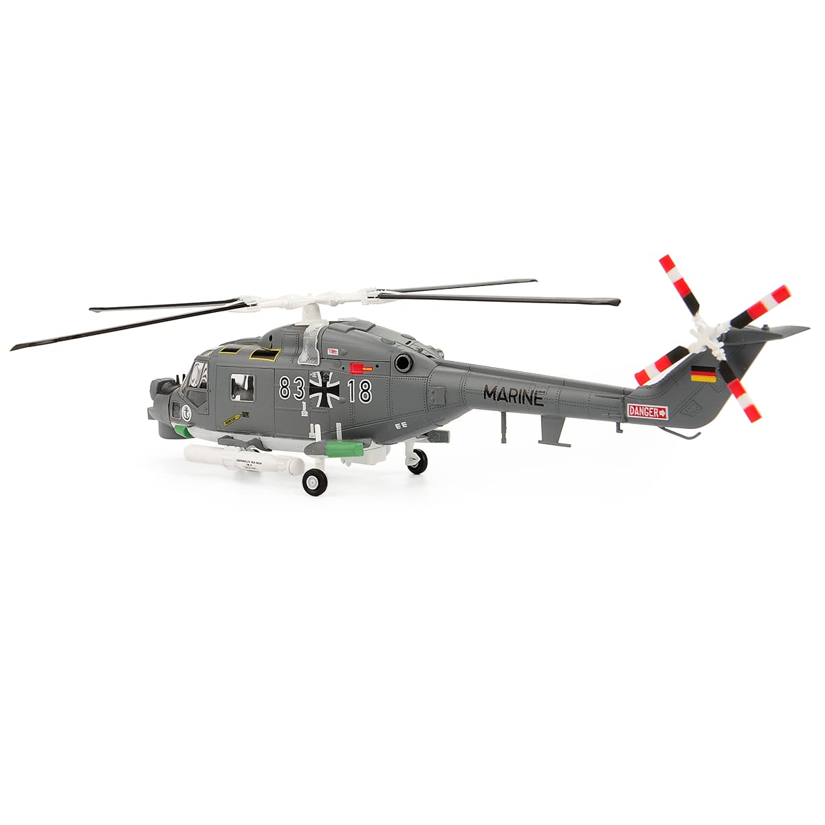 RoofWorld 1/72 Scale Military Fighter Helicopter,German Navy Lynx MK88 Lynx Helicopter Aircraft Model Toy for Collection Gift