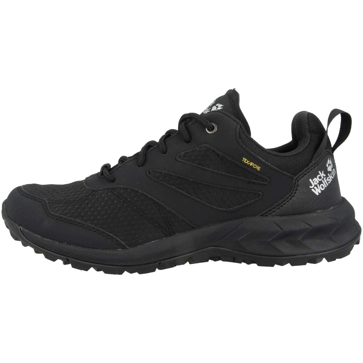 Jack Wolfskin Men's Woodland Texapore Low Hiking Shoe Boot, Black, 11