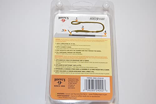 Hoppe's Boresnake .357, 9mm, .380, .38 Caliber Pistol and Revolver, Clam E/F