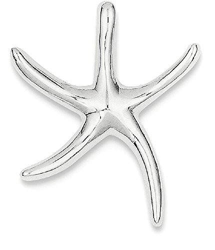 IceCarats 925 Sterling Silver Starfish Slide Necklace Charm Pendant 22mm x 20mm Only